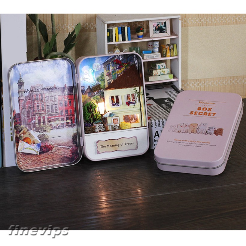 [FinevipsMY] DIY Assembly Miniature Dollhouse Model in Tin | Shopee ...