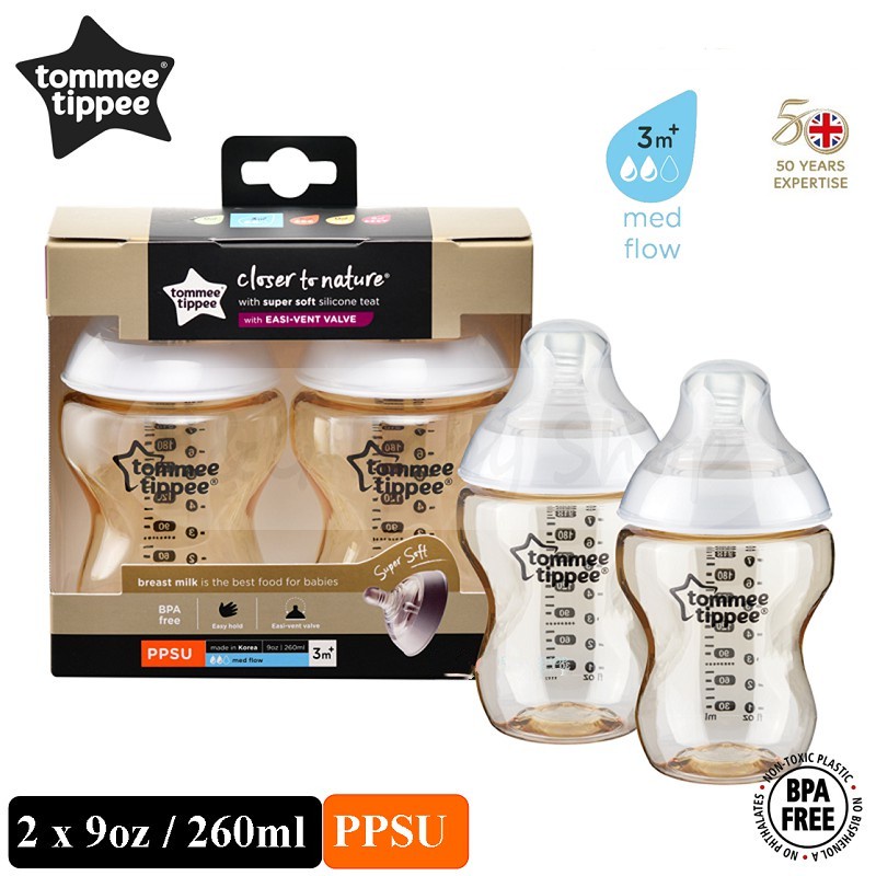 Tommee Tippee Closer to Nature PPSU Feeding Baby Bottle 5oz 9oz Botol Susu Baby | Shopee Malaysia