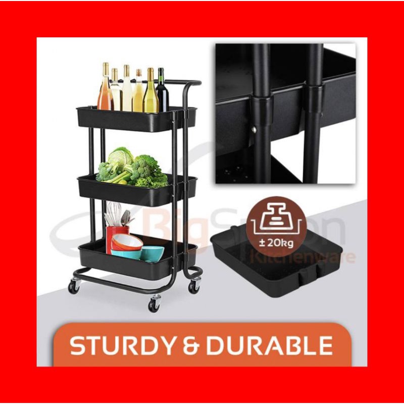 🔥RAK TROLI PELBAGAI FUNGSI🔥RAK TROLI BERODA DAN PELBAGAI PILIHAN WARNA ...