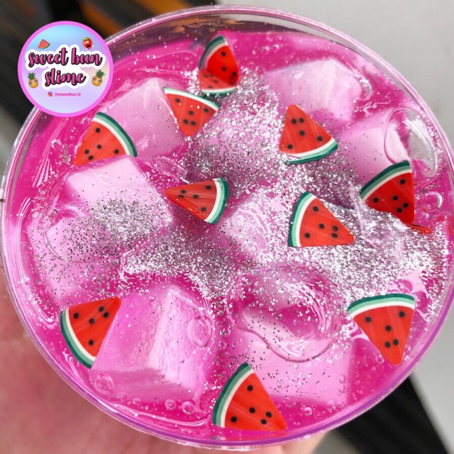 Slime | Watermelon Jelly Cube Slime Clear 200cc | Clear Slime | Shopee ...