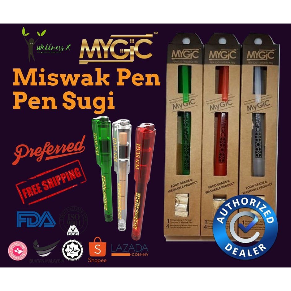 🌸PEN KAYU SUGI MYGIC MISWAK😬READY STOCK😬KPA | Shopee Malaysia