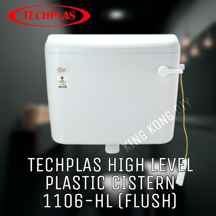 TECHPLAS Elegen Plastic Cistern High Level 1106-HL (FLUSH)/ Low Level 1103-LL (FLUSH) | Shopee ...