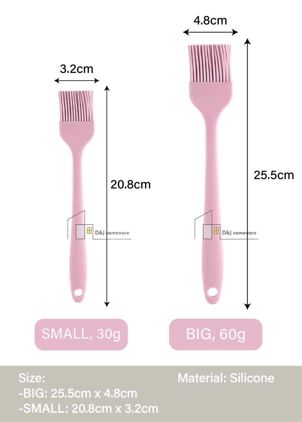 Silicone Pastry Brush / Basting Brush BBQ Oil Brush / Cooking Baking ...