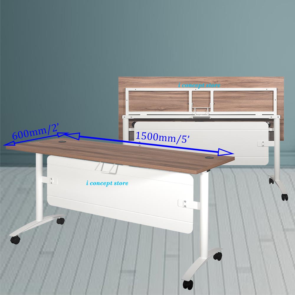 FOLDABLE TRAINING TABLE/ MOBILE FOLDING TABLE/ MOVE ABLE MEETING TABLE ...