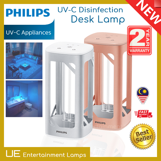 PHILIPS UVC DISINFECTION DESK LAMP 24W WITH SAFETY MOTION DETECT CUT OFF UV LIGHT (2 YEARS ...