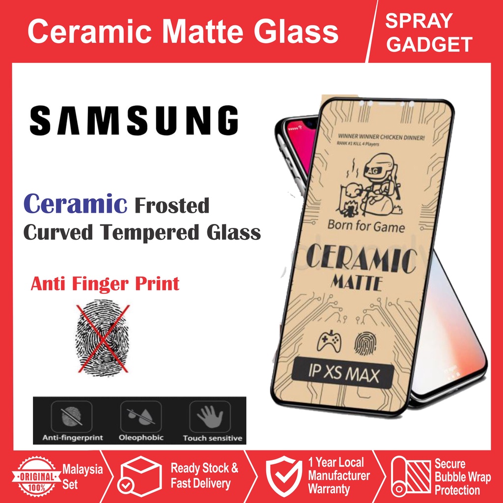 Samsung Ceramic Matte Tempered Glass -Samsung A02/A02S/A12/A22/A32/A52 ...