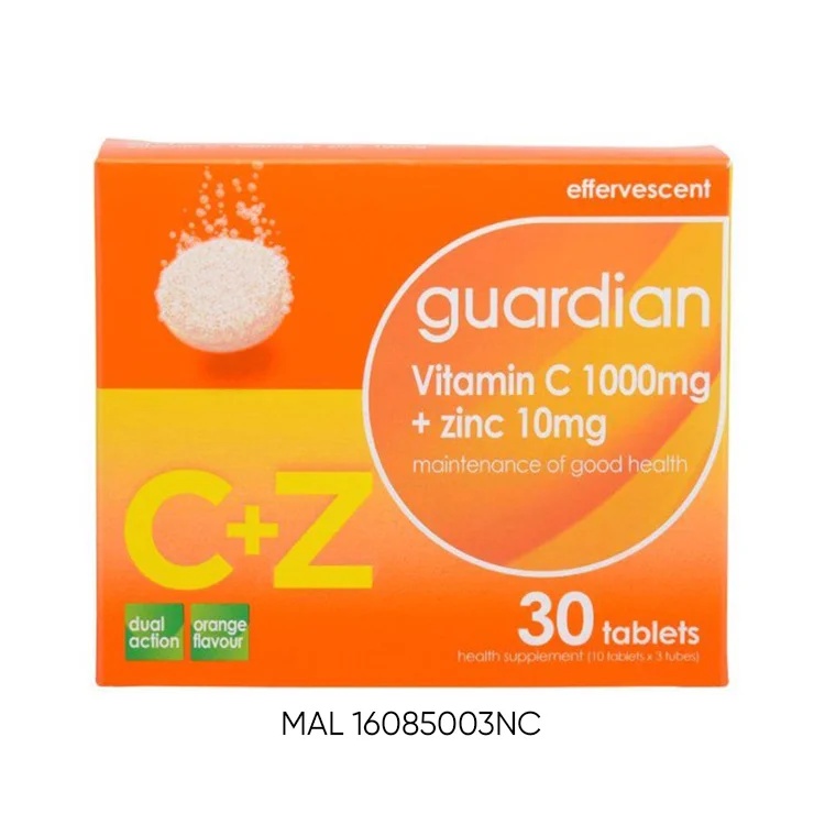 Guardian Effervescent Vitamin C 1000mg + Zinc 10mg 10's x 3 (G ...