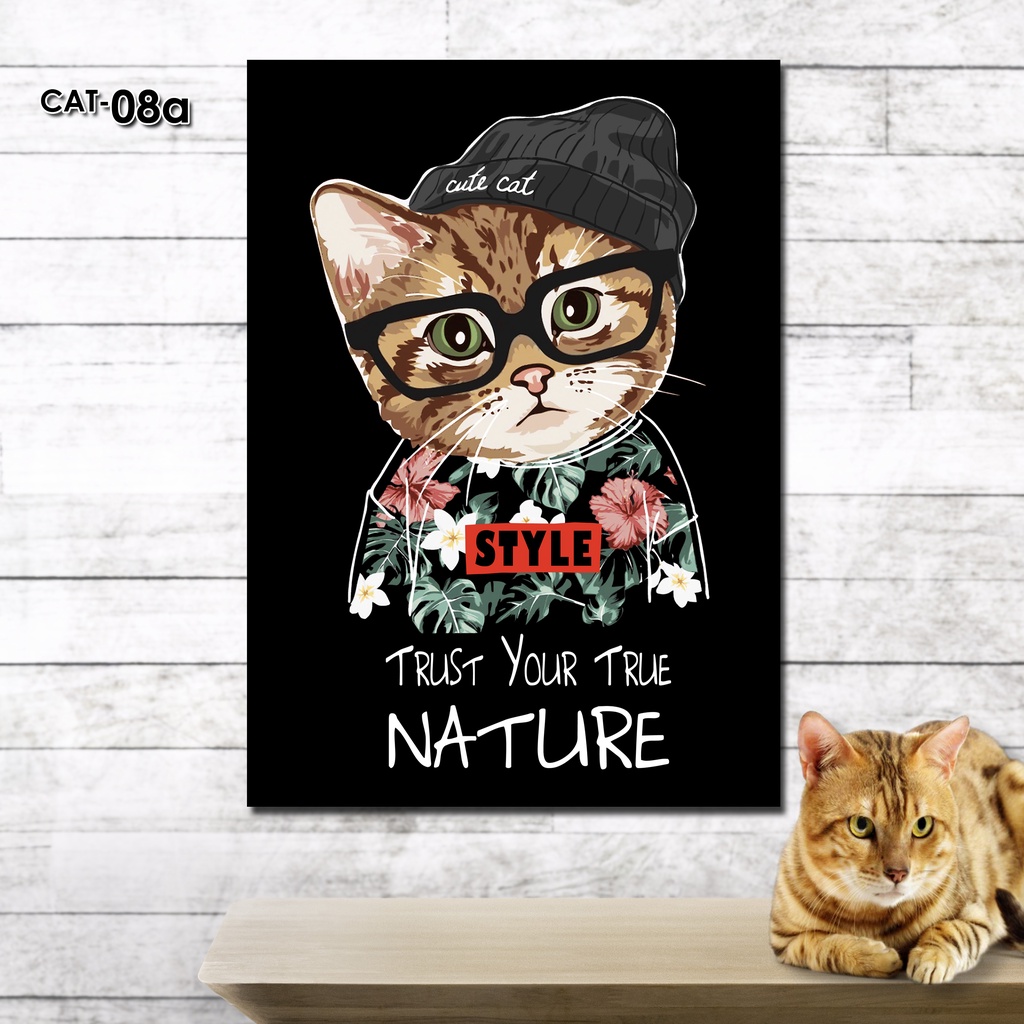 Poster Kucing -MDF Board (Oyen Series) Wall Decoration Poster | Shopee ...
