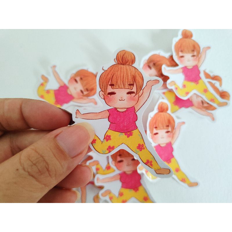 original design dancing girl sticker journal sticker | Shopee Malaysia
