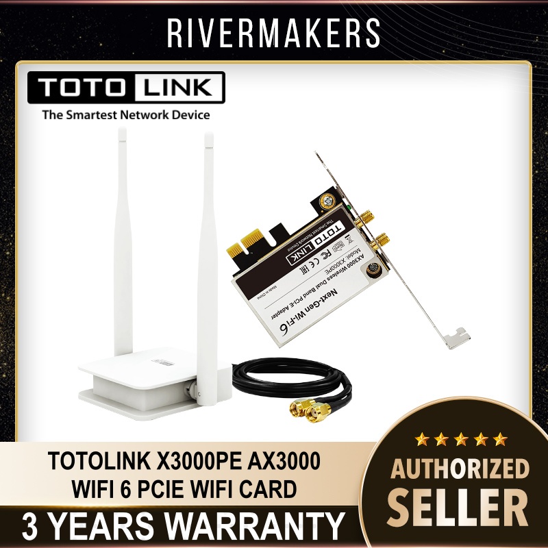 TOTOLINK X3000PE (AX3000) WiFi 6 PCI-E WiFi Adapter + Bluetooth 5.0 ...