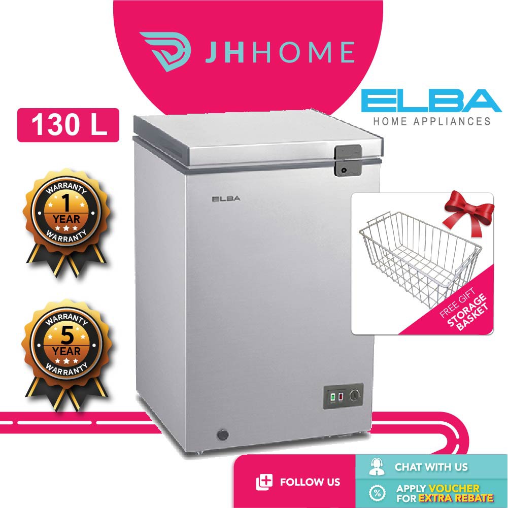 Elba 130L Chest Freezer With Safety Lock EF-E1310 | Faber 100L Dual ...