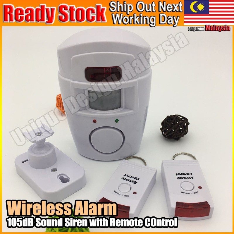 Wireless Outdoor 105dB Sound Siren Infrared Red Alarm Home Security ...