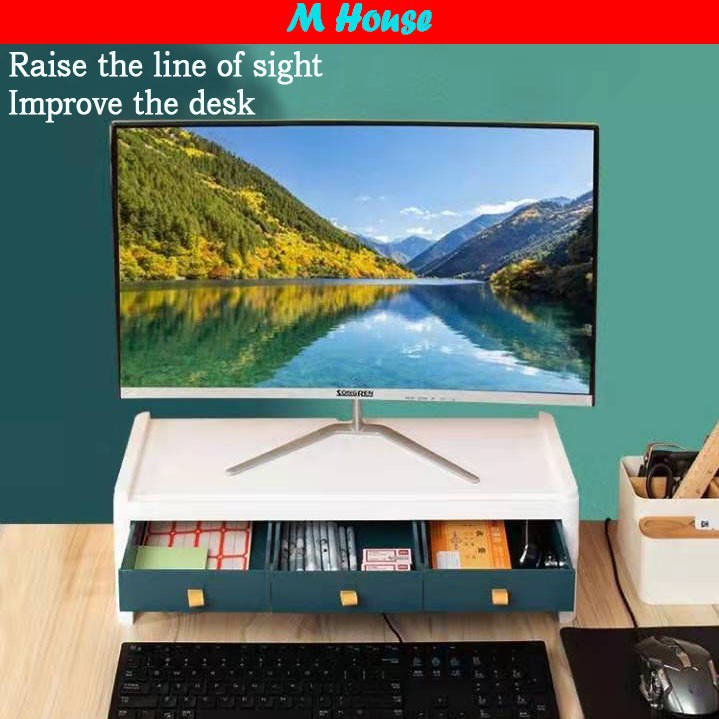 monitor stand Computer Monitor/Laptop /Notebook / TV Stand Riser With 3 ...