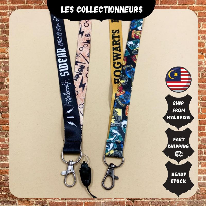 [Multiple Design] Harry Potter Lanyard Hogwarts Logo HP Lanyards ...