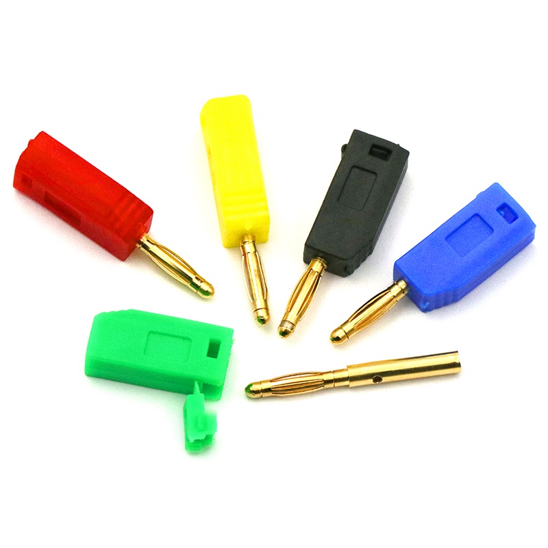 5pcs 2mm Male Retractable Tube Stackable Banana Plug Wire Solder ...