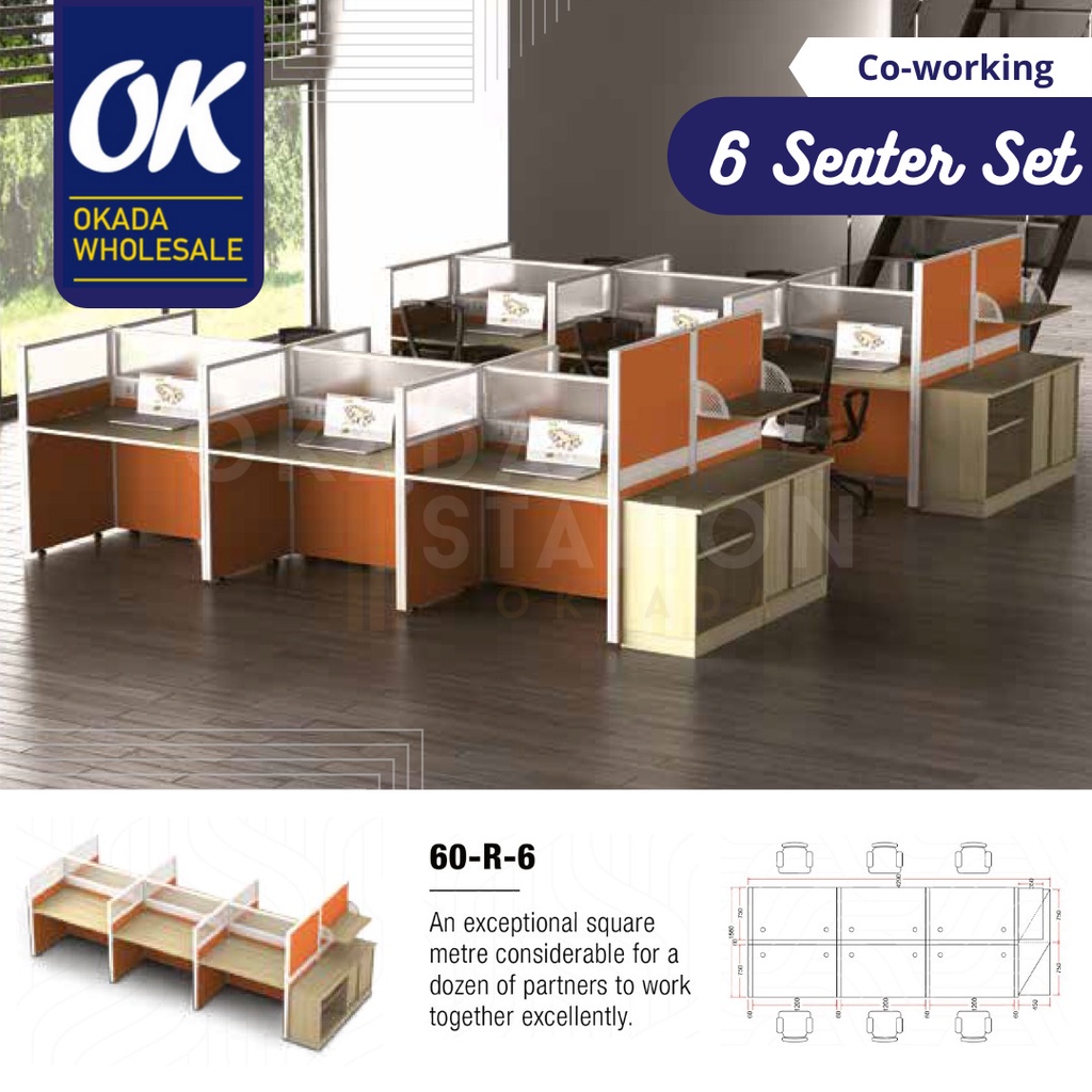 OKADA 60R6 Office Idea Design / Office Table with Drawer / Meja Pejabat ...