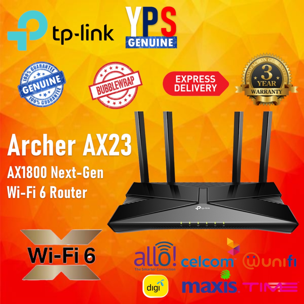 TP-Link Wi-Fi6 AX1800 Archer AX23 Gigabit Wireless Router For UniFi ...