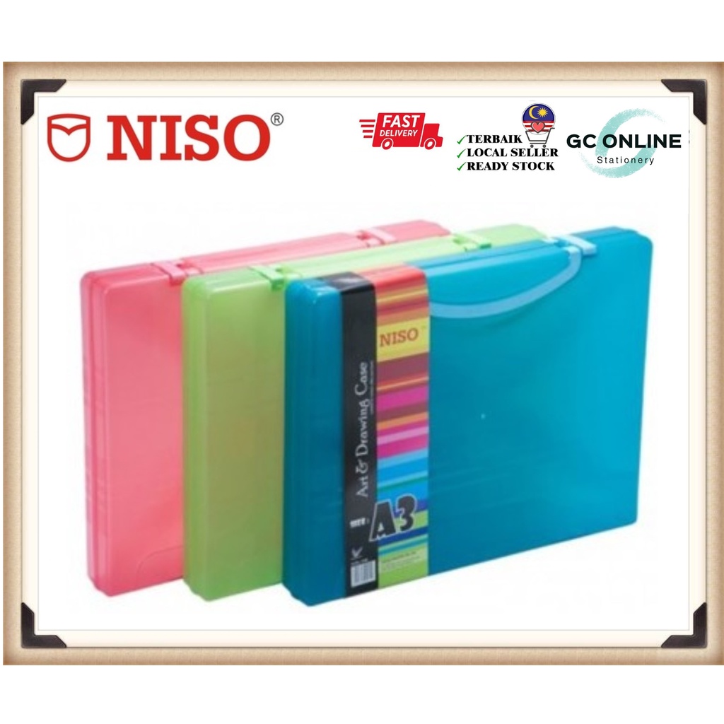 Niso 8160 A3 55mm Document Case with Handle / Kotak Fail Plastik ...