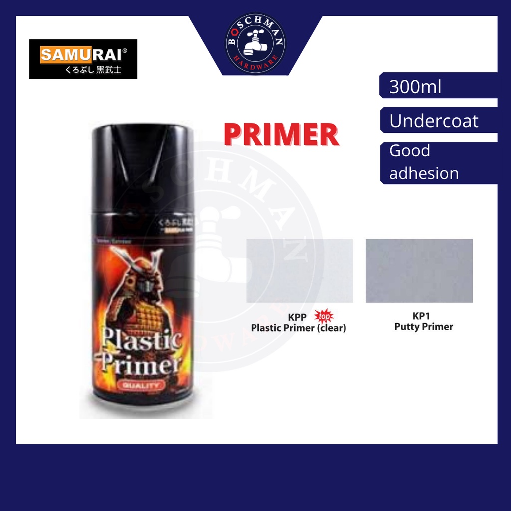 Samurai Spray Paint Plastic Primer KPP /KP1 Spray cat Cat semburan 摩托喷漆 ...