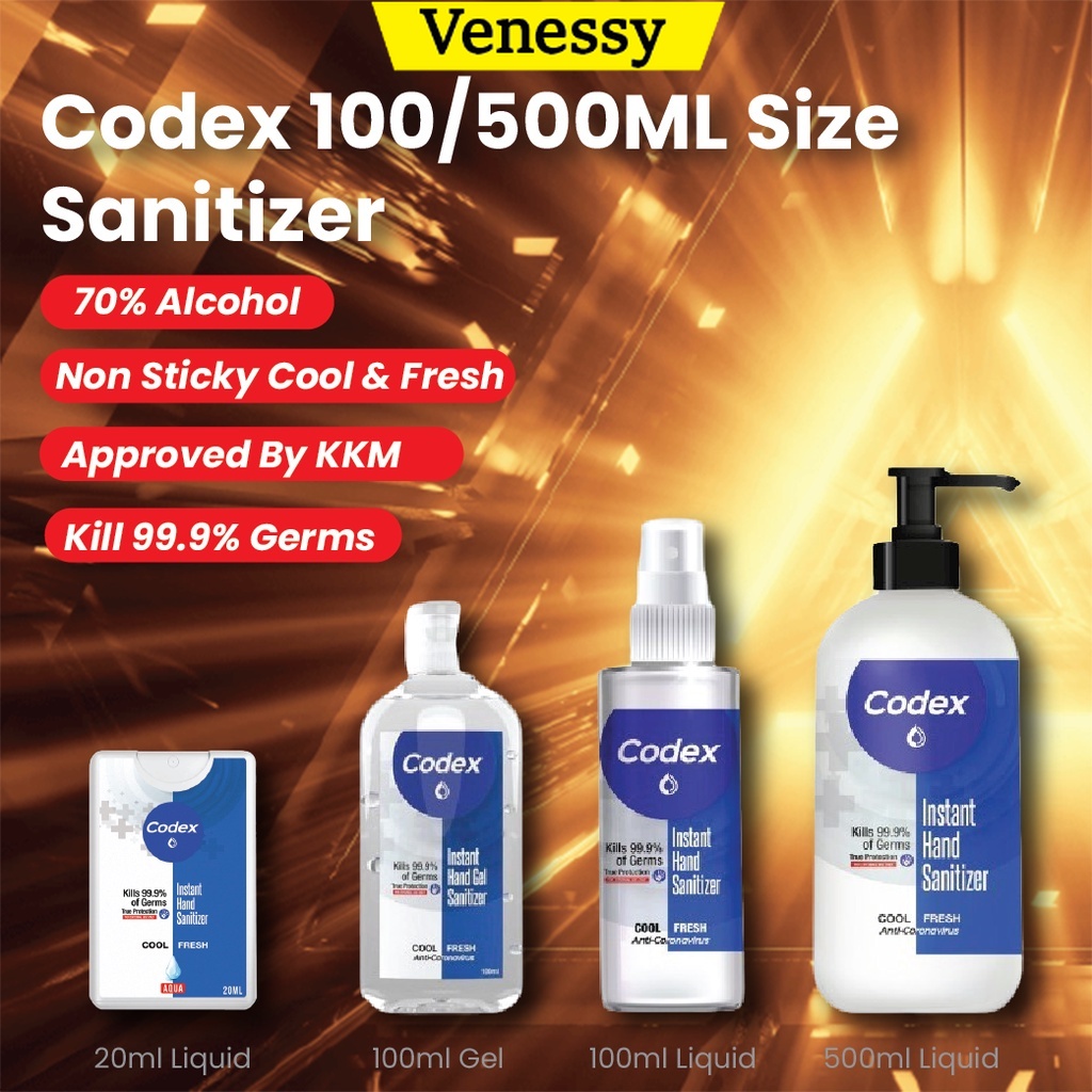 CODEX 70% Alcohol Instant Hand Sanitizer KKM/MOH Approved! CODEX 70% ...
