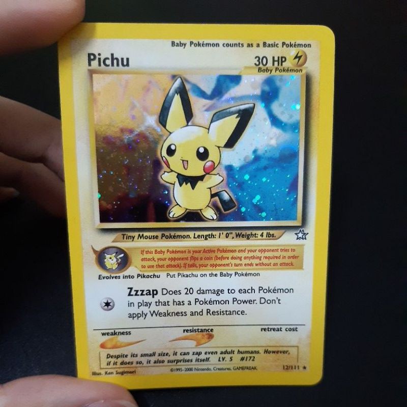 Pokemon Card TCG: Vintage Card: Neo Genesis : Pichu 12/111(HOLO)Near ...