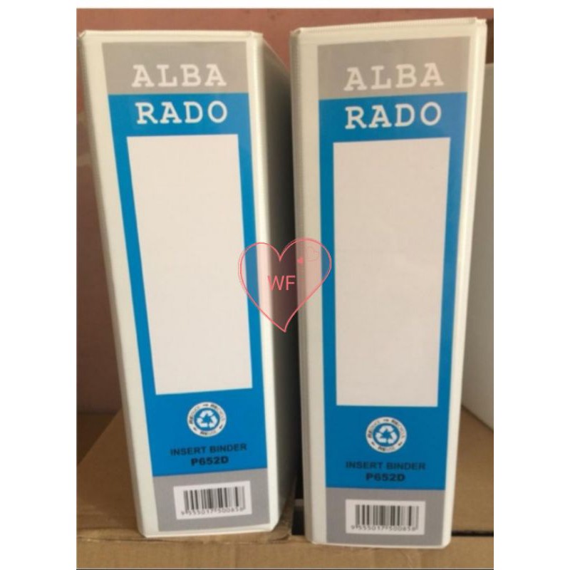 Alba Rado 65mm/50mm/40mm PVC 2D White Ring File F4 Insert Binder P652D ...