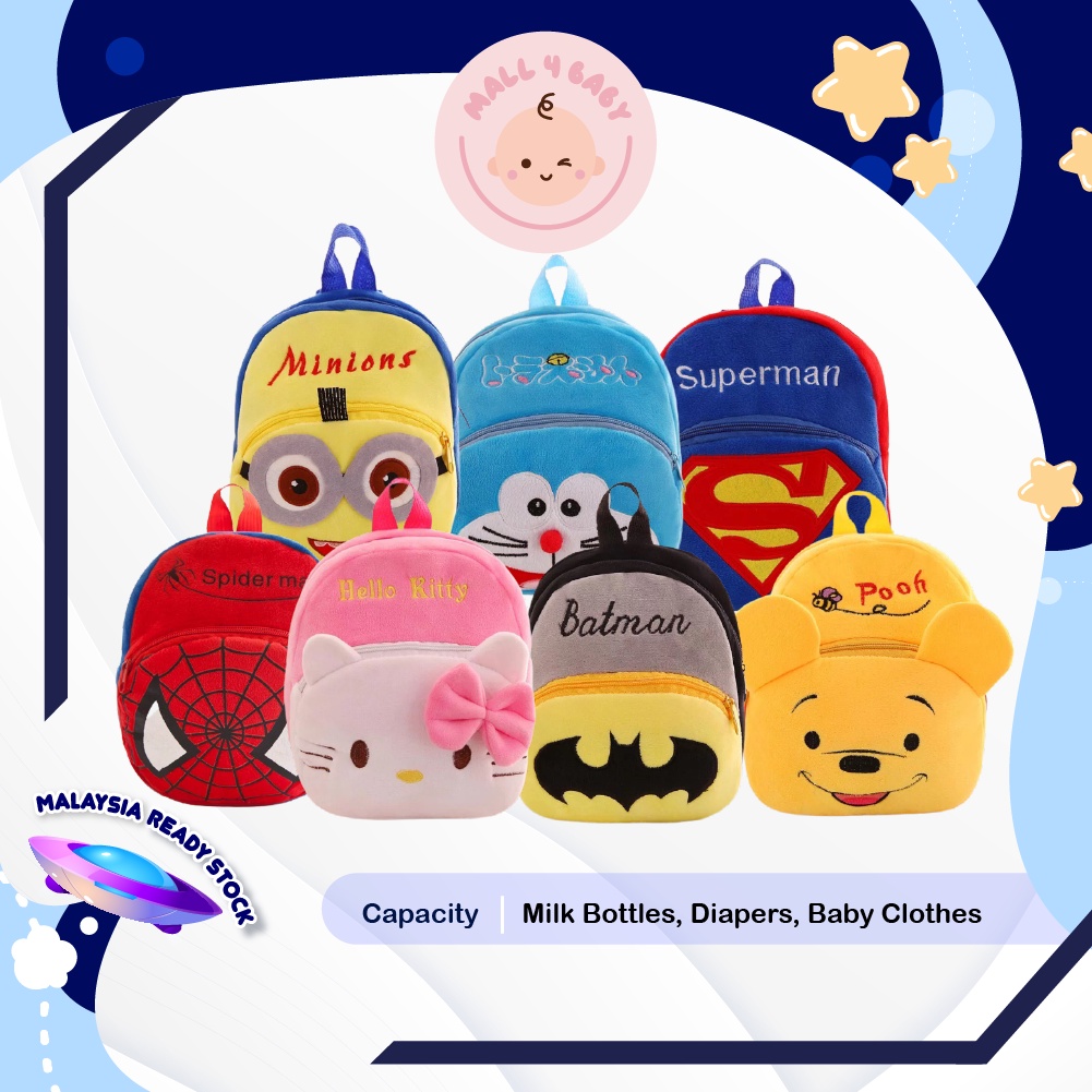 ♥️Mall4Baby♥️ Kids Bag Small and Big size Baby Cartoon Bag Murah Beg ...
