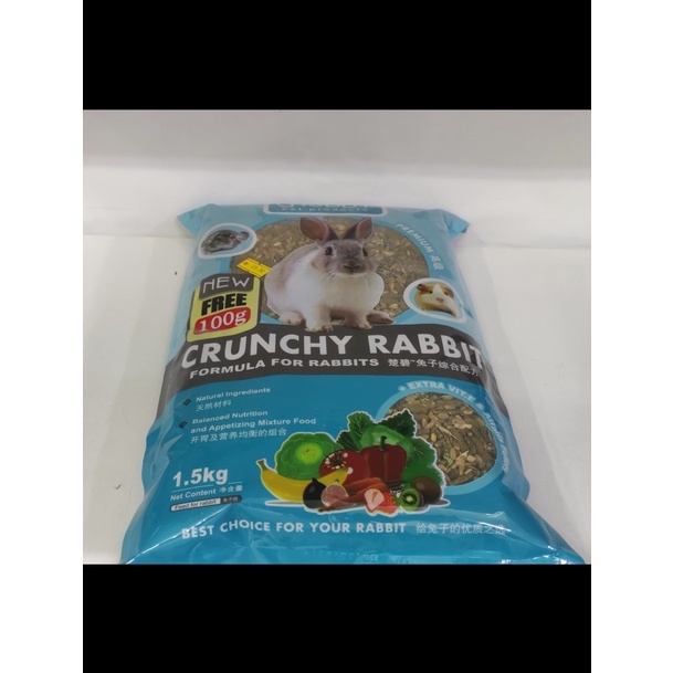 PREMIUM CHUBBY CRUNCHY RABBBIT FOOD (FORMULA FOR RABBITS) / 1.5KG ...