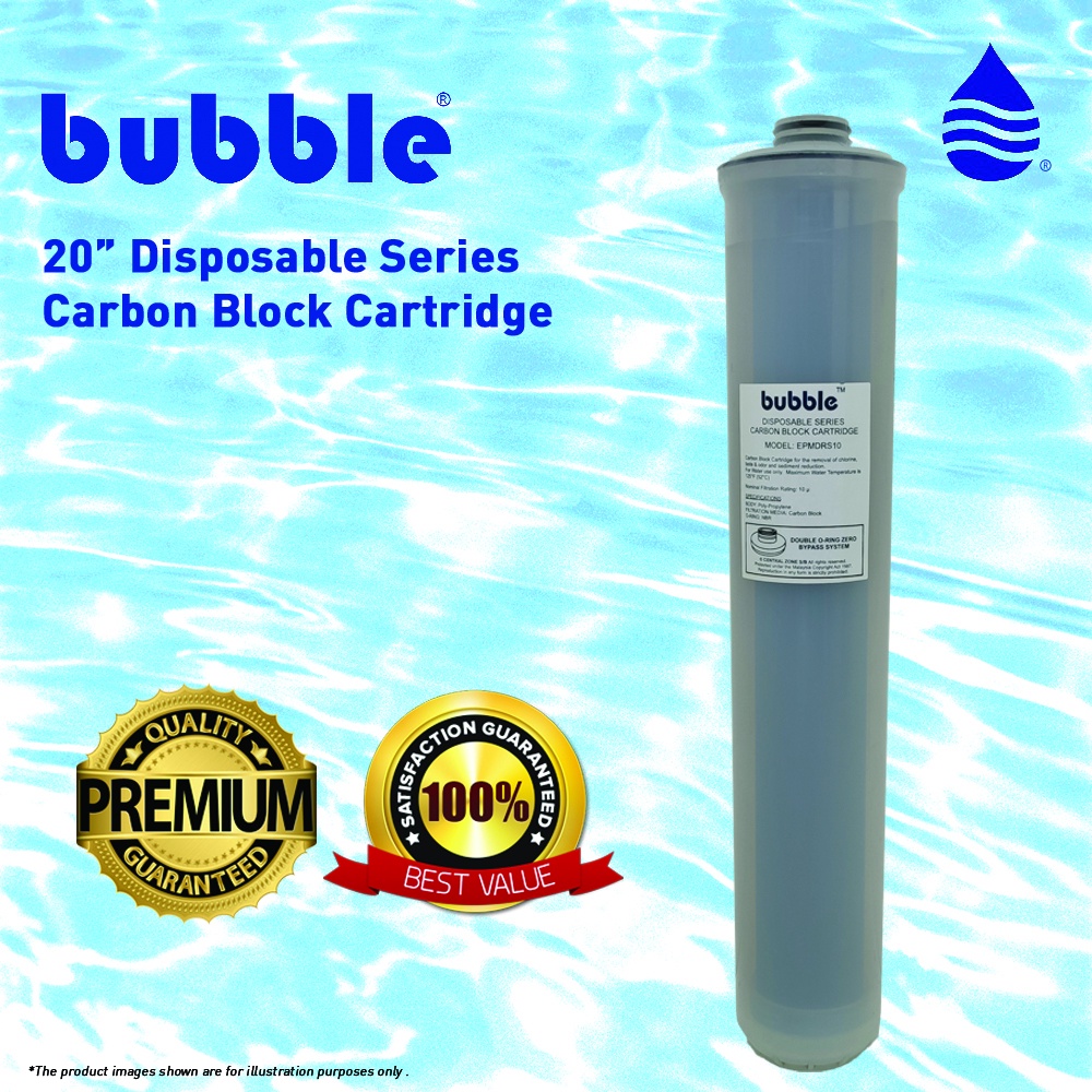 BUBBLE EPMDRS10-2 20inch Disposable Series Carbon Block Replacement ...
