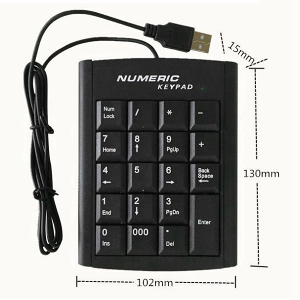 WIRELESS NUMERIC KEYPAD 19/18KEYS PORTABLE NUMPAD KEYPAD WITH USB 2.4G ...
