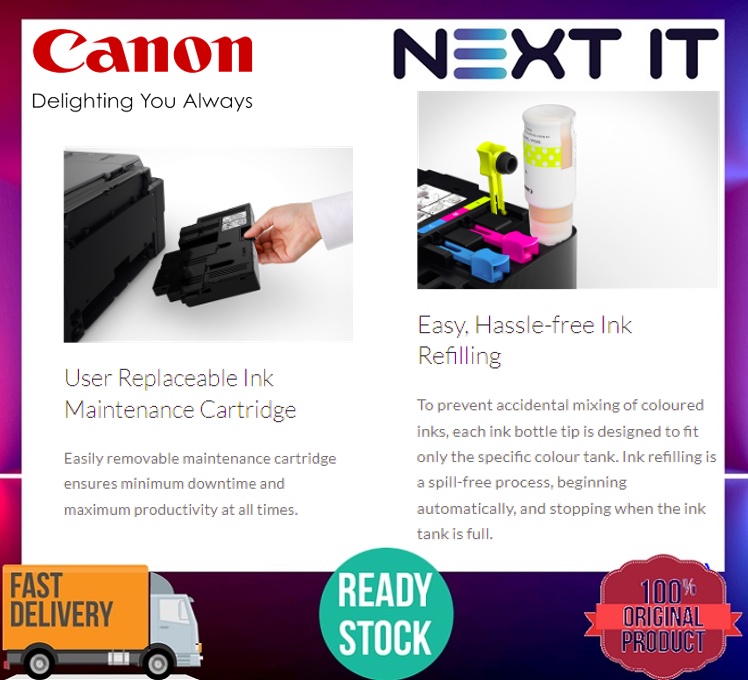 [READY STOCK] Canon Printer PIXMA G2020 Easy Refillable Ink Tank, All ...