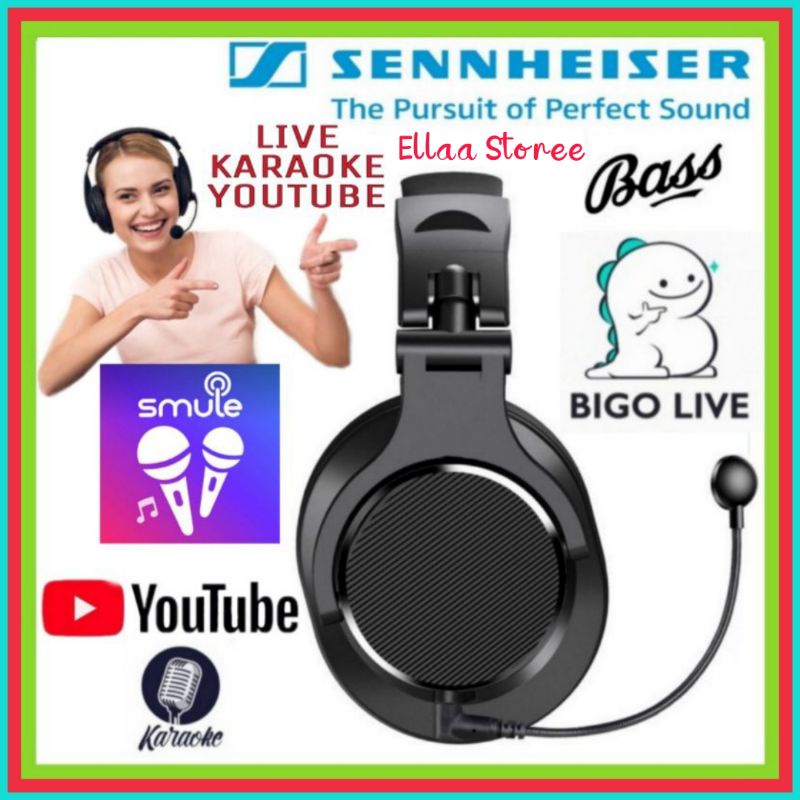 HP Mic Earphone Headset Bass Special for Karaoke at Andorid Smule ...