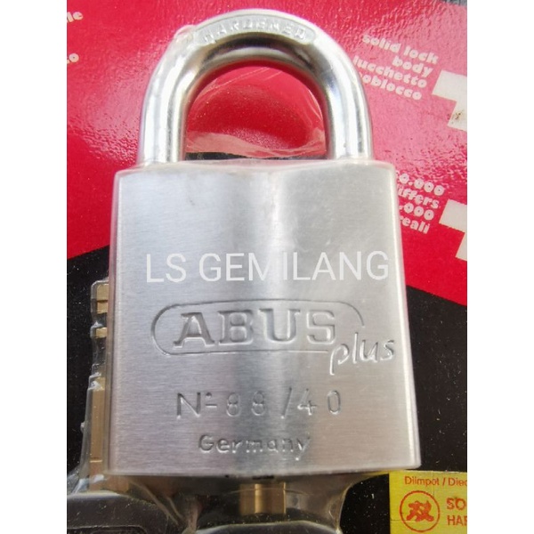 PREMIUM ABUS PLUS brass padlocks N88/40 PRESTIGE PLUS (ORIGINAL GERMANY ...