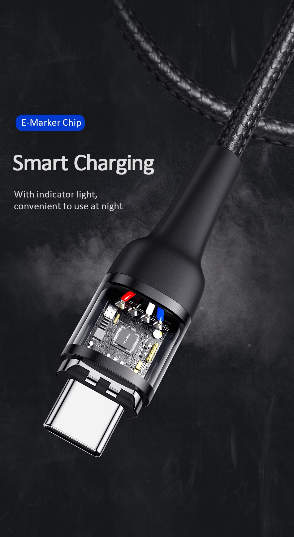 USAMS Type C To Type C Fast Charge Magnetic Cable (1.5M/2M/100W ...