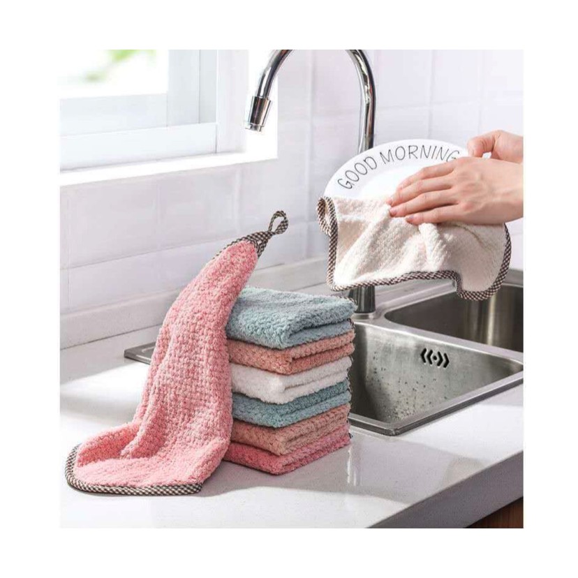 Kitchen Hanging Double-Sided Rag 菠萝纹格双面抹布 | Shopee Malaysia