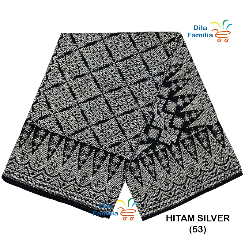 Sampin Songket Hitam Emas Gold Silver No 11 Tenun Siap Jahit 2 Meter ...