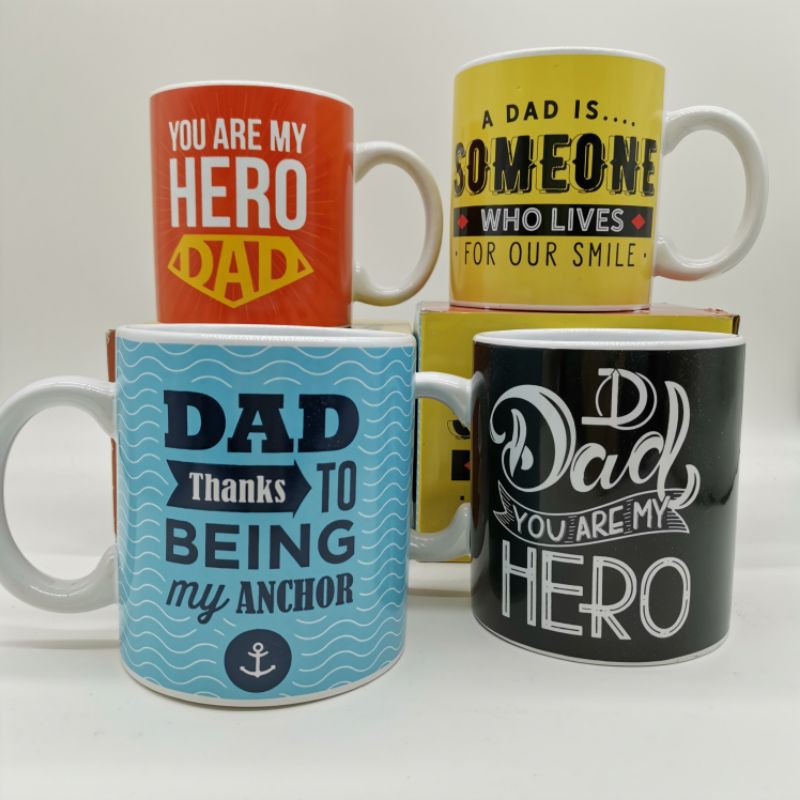 PINKHOUSE giant mug DAD hero father day gift daddy cup birthday ayah ...
