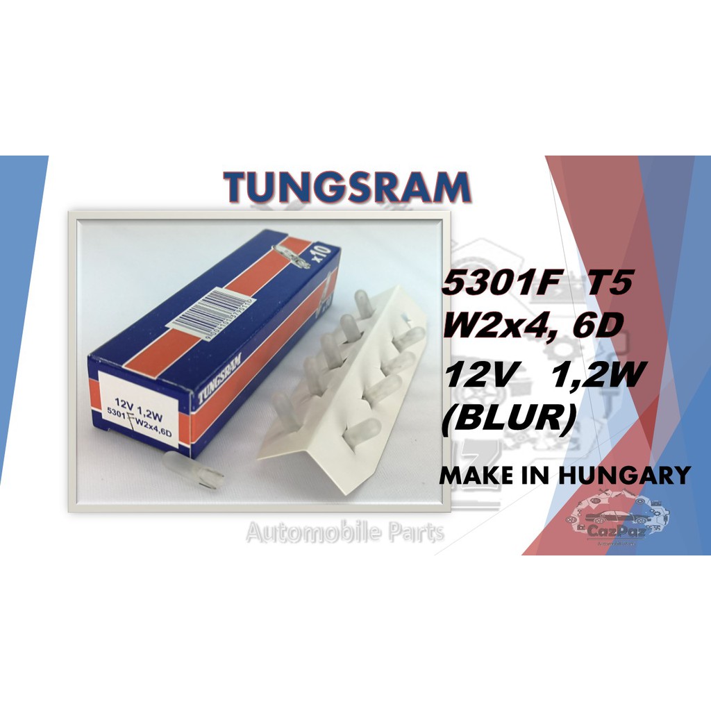Tungsram 5301F T5 12V 1.2W W2X4,6D Light Bulb (Blur) | Shopee Malaysia