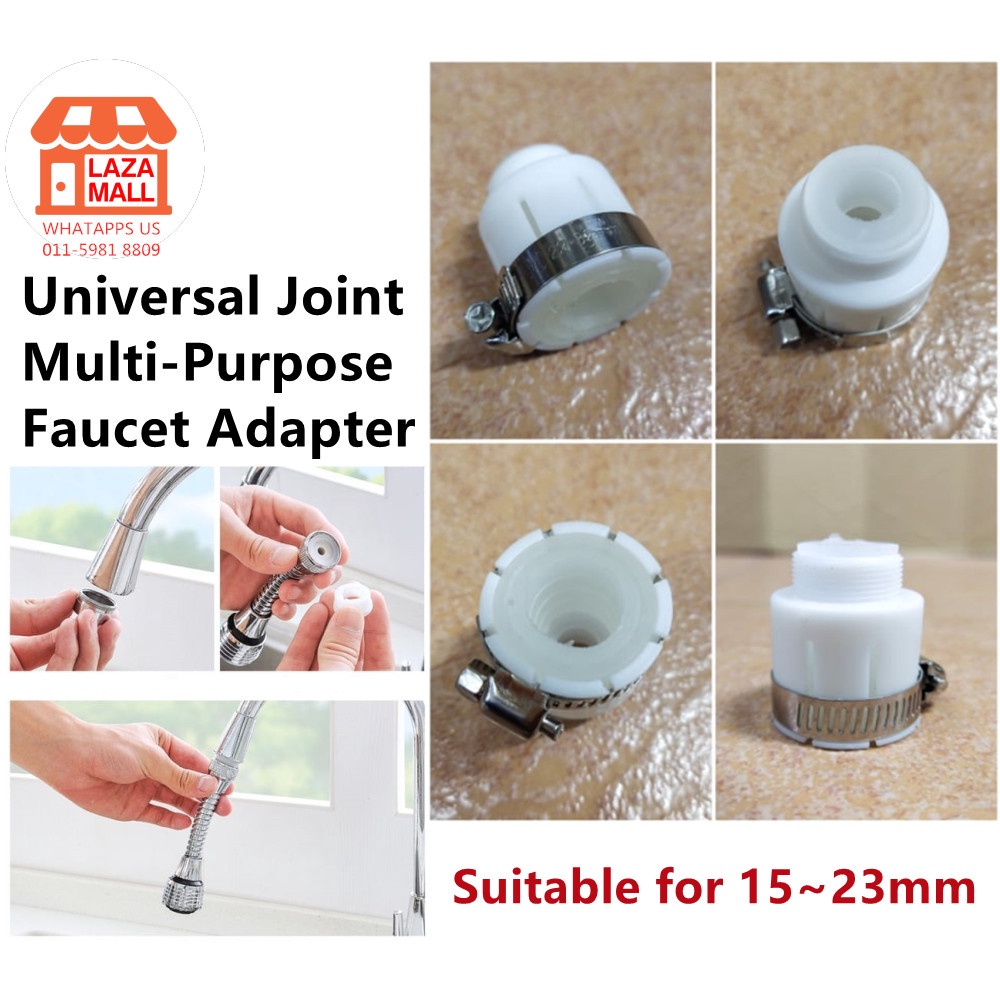Universal Joint Water Fittings Shower Adapter 15~23mm Threaded ...