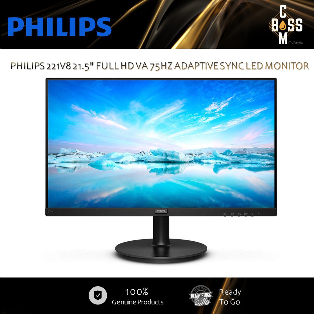 *ORIGINAL* PHILIPS 241V8 24" FULL HD IPS 75HZ ADAPTIVE SYNC LCD MONITOR | Shopee Malaysia