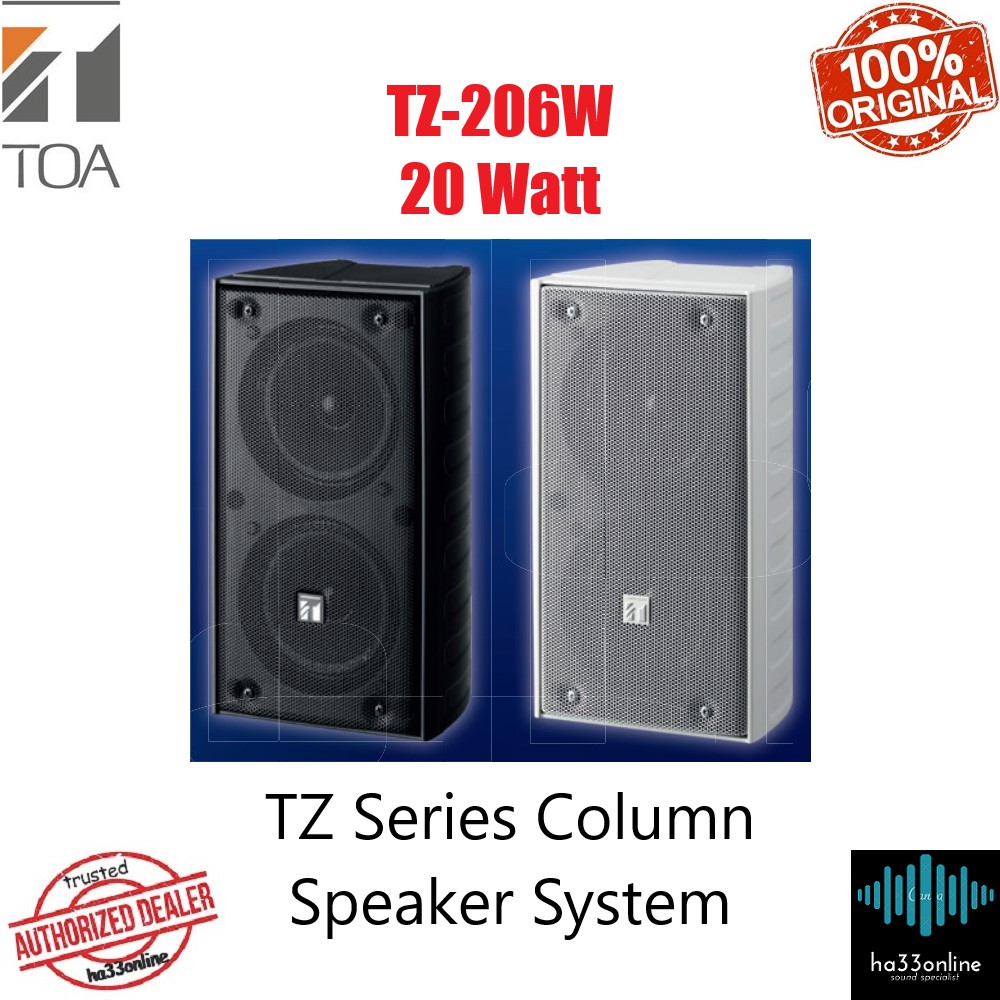 TOA TZ206 20 Watt Column Speaker ( BLACK / WHITE ) | Shopee Malaysia