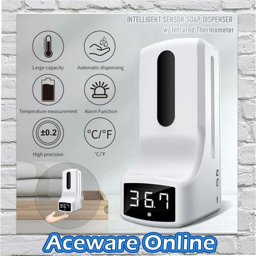 K9 PRO X INTELLIGENT SENSOR SOAP DISPENSER Infrared Thermometer Temperature Scanner 1000ml ...