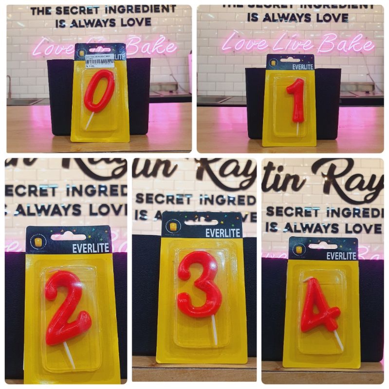 MERAH LILIN Red Number SSB Candle | Shopee Malaysia