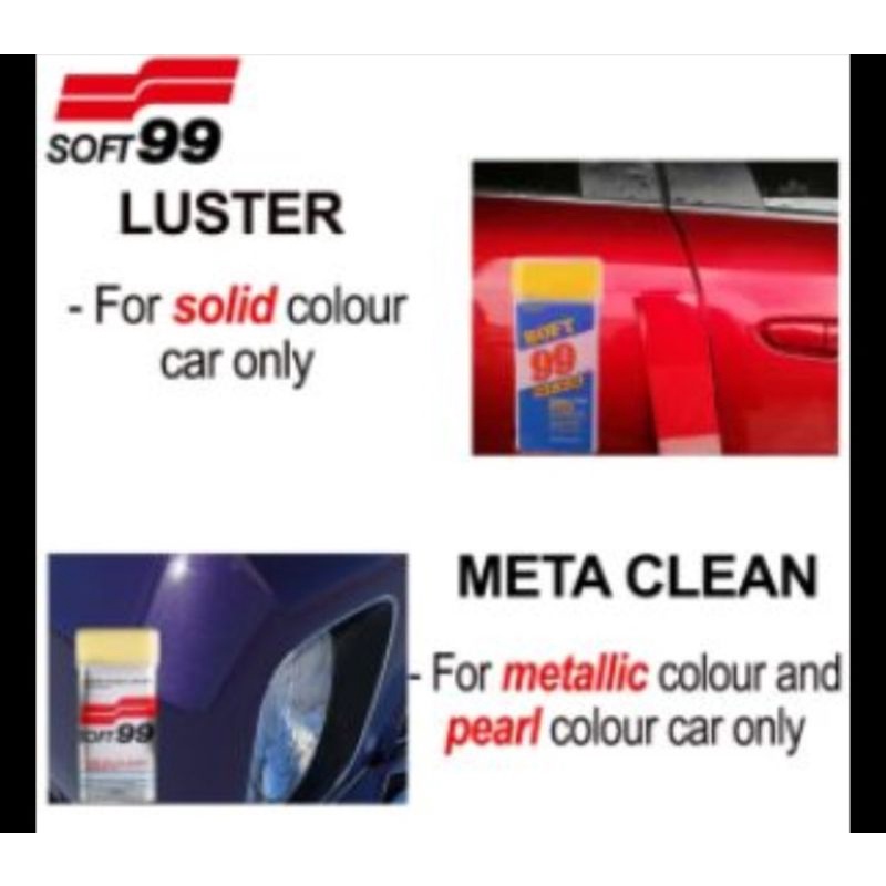 Soft 99 Cleaner & Polish Luster / Meta Clean Wax with Sponge 530 ml ...