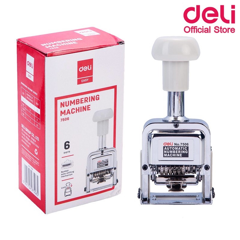 Deli 7506 Automatic Steel Numbering Machine - 6,8 & 10 Digits | Shopee Malaysia