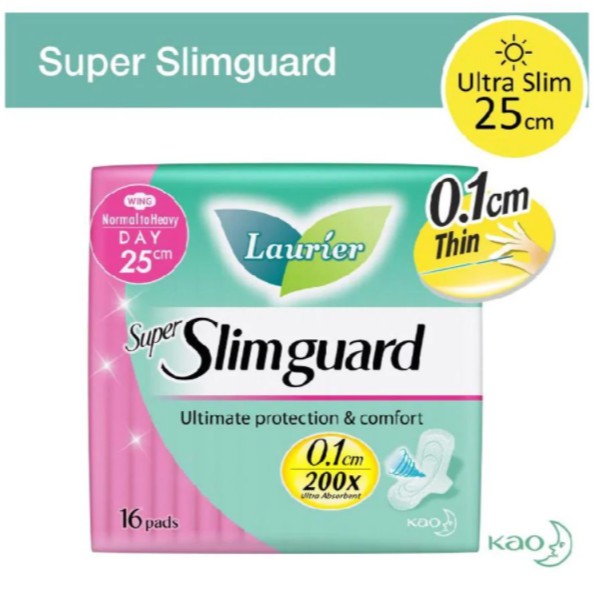 LAURIER Super Slimguard Sanitary Pad Normal to Heavy DAY 22.5cm 25cm ...