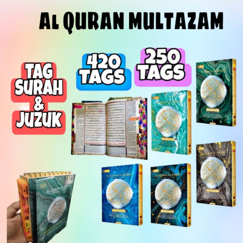 TAGGING AL QURAN MULTAZAM WAKAF IBTIDA A5/B5/A4 SESUAI UNTUK HADIAH ...