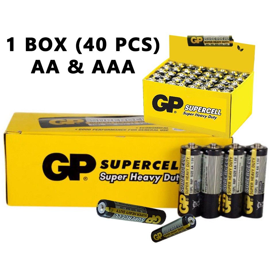 Clearance Stock!!!! GP Supercell Heavy Duty AA/AAA Battery (1 Box = 40 ...