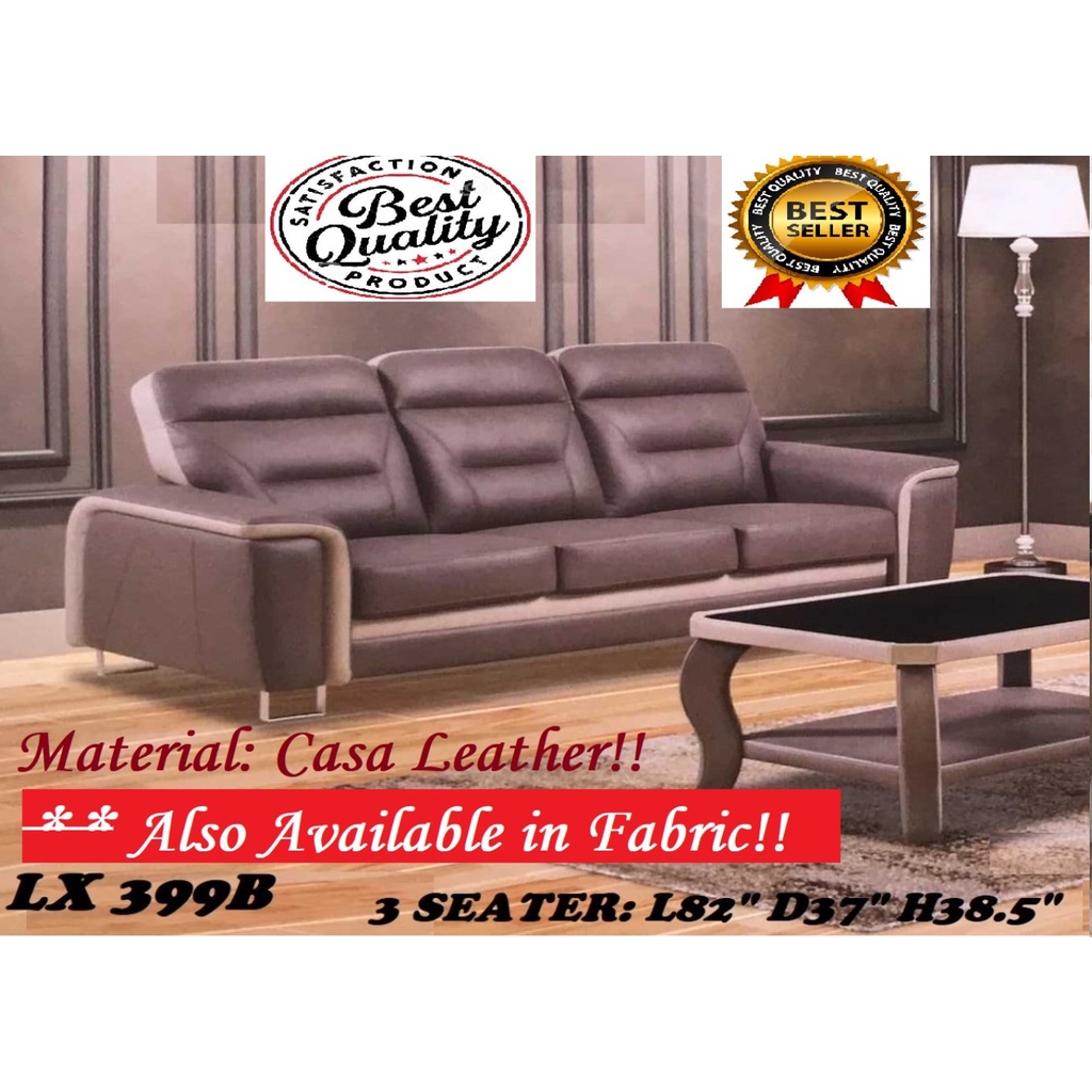 LX 399B, 3 SEATER SEATER,TRENDY CASA LEATHER SOFA SET!! Could customize ...