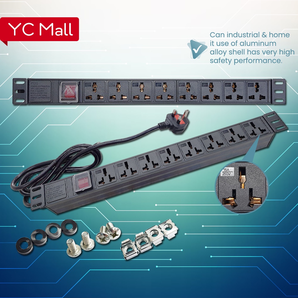 6/8 Output Universal Socket Power Distribution Unit UK Type for ...